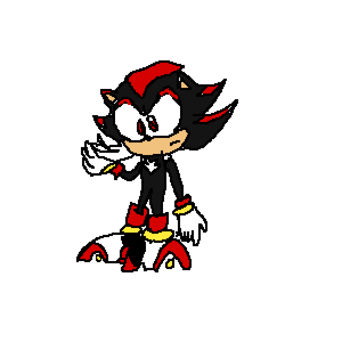 Editing Shadow The Hedgehog - Free online pixel art drawing tool - Pixilart