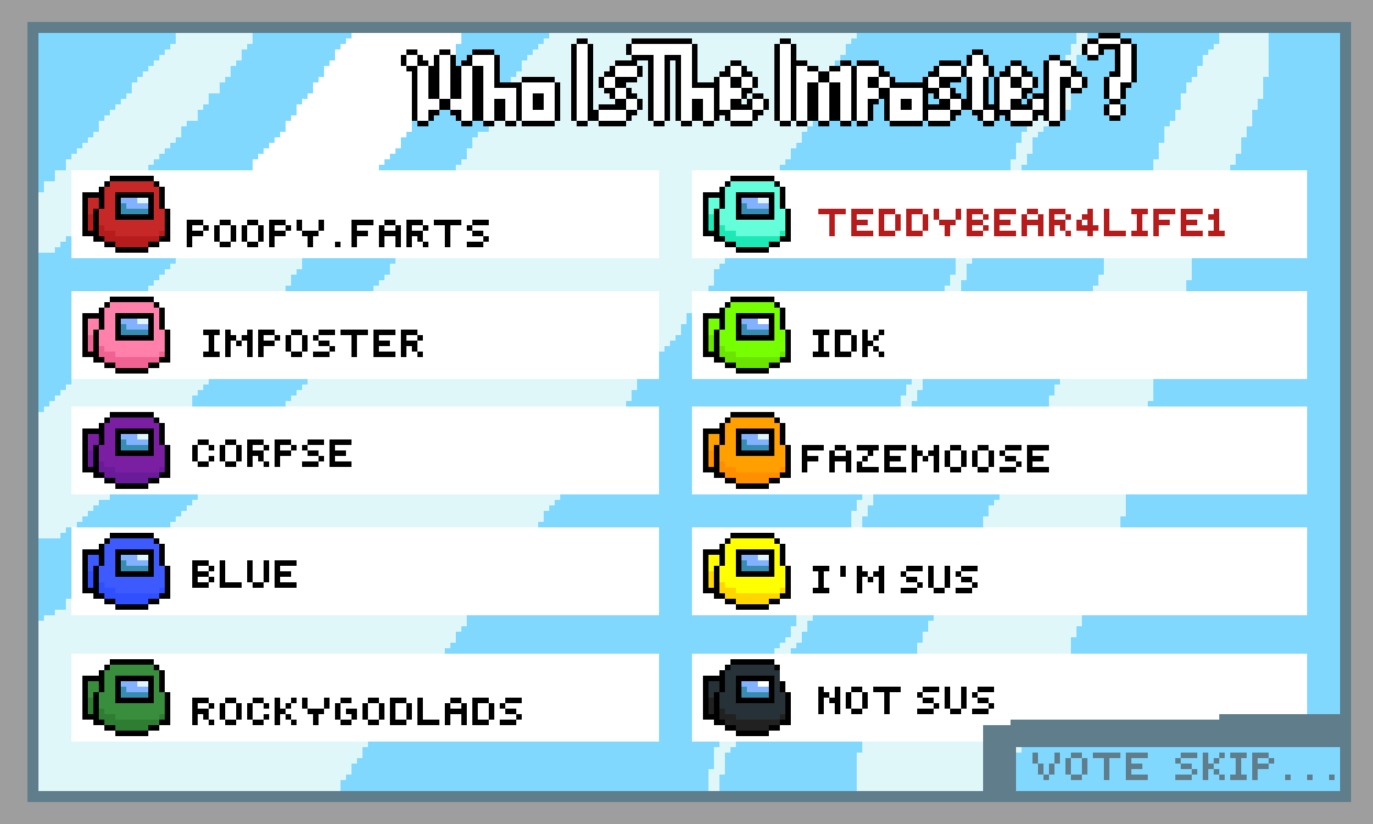 Among us by TeddyBearUin1 - Pixilart