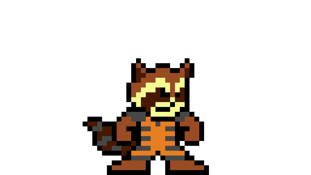 Pixilart - Rocket Raccoon by PixelNinja1818