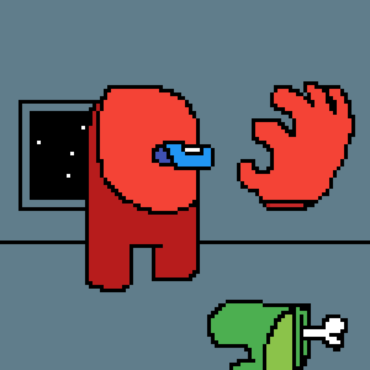 Pixilart - Among us red by SCPLORE