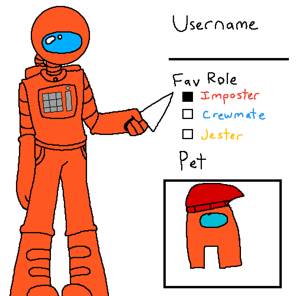 Pixilart - Among Us OC Base by bezim