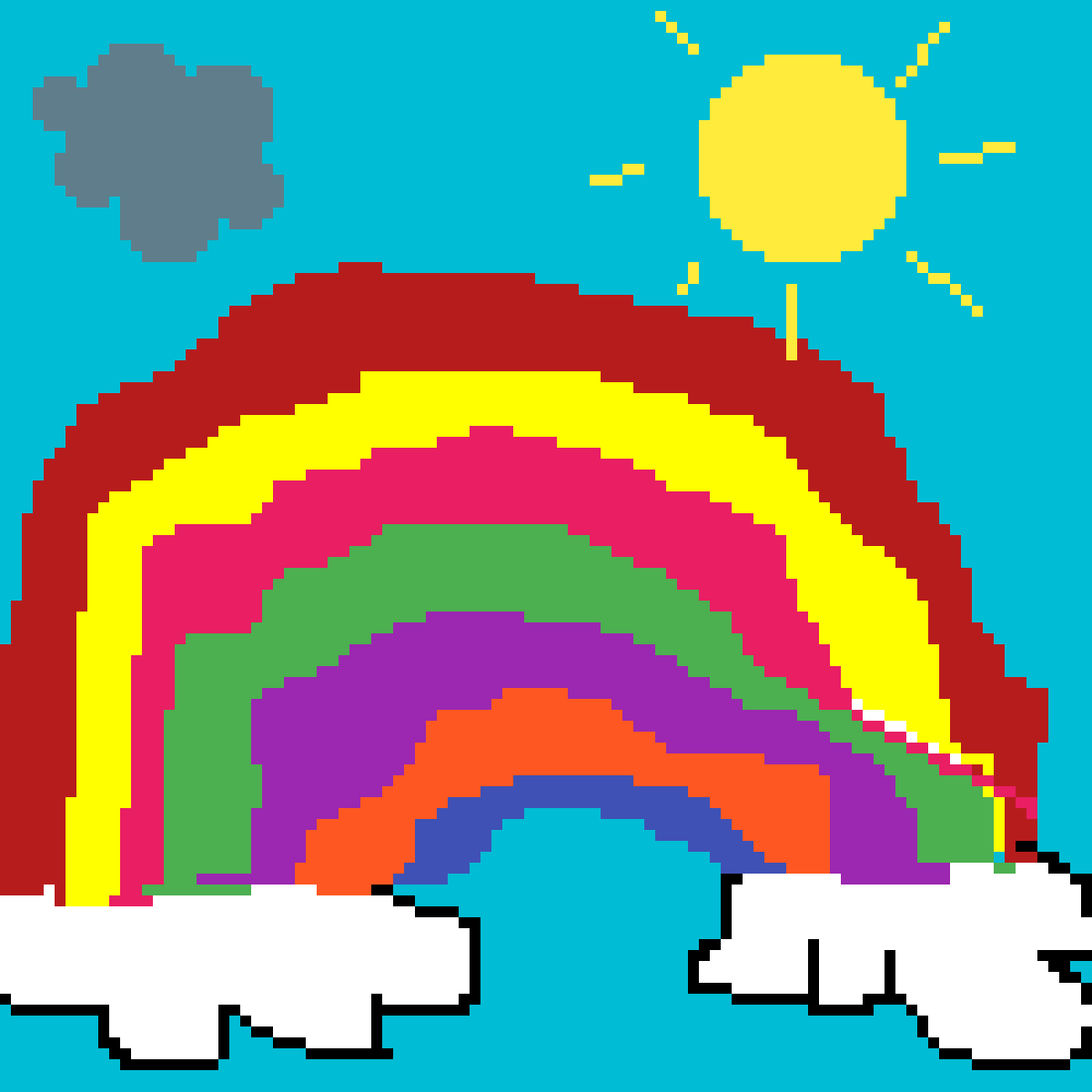 Pixilart - rainbow by Anonymous