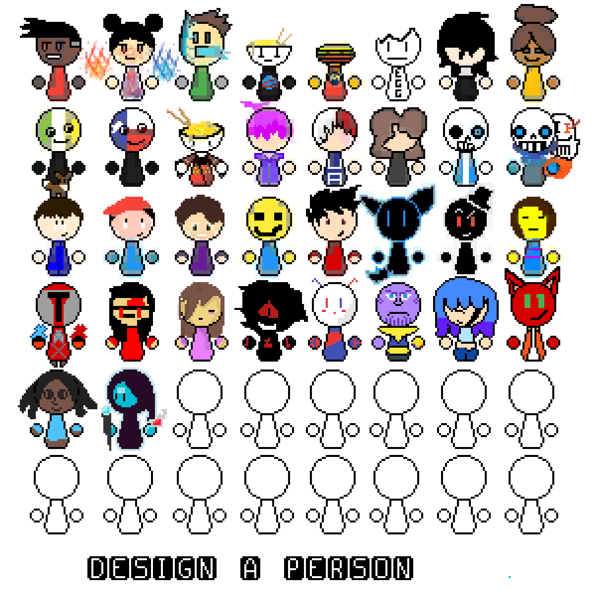 Editing Design a person - Free online pixel art drawing tool - Pixilart