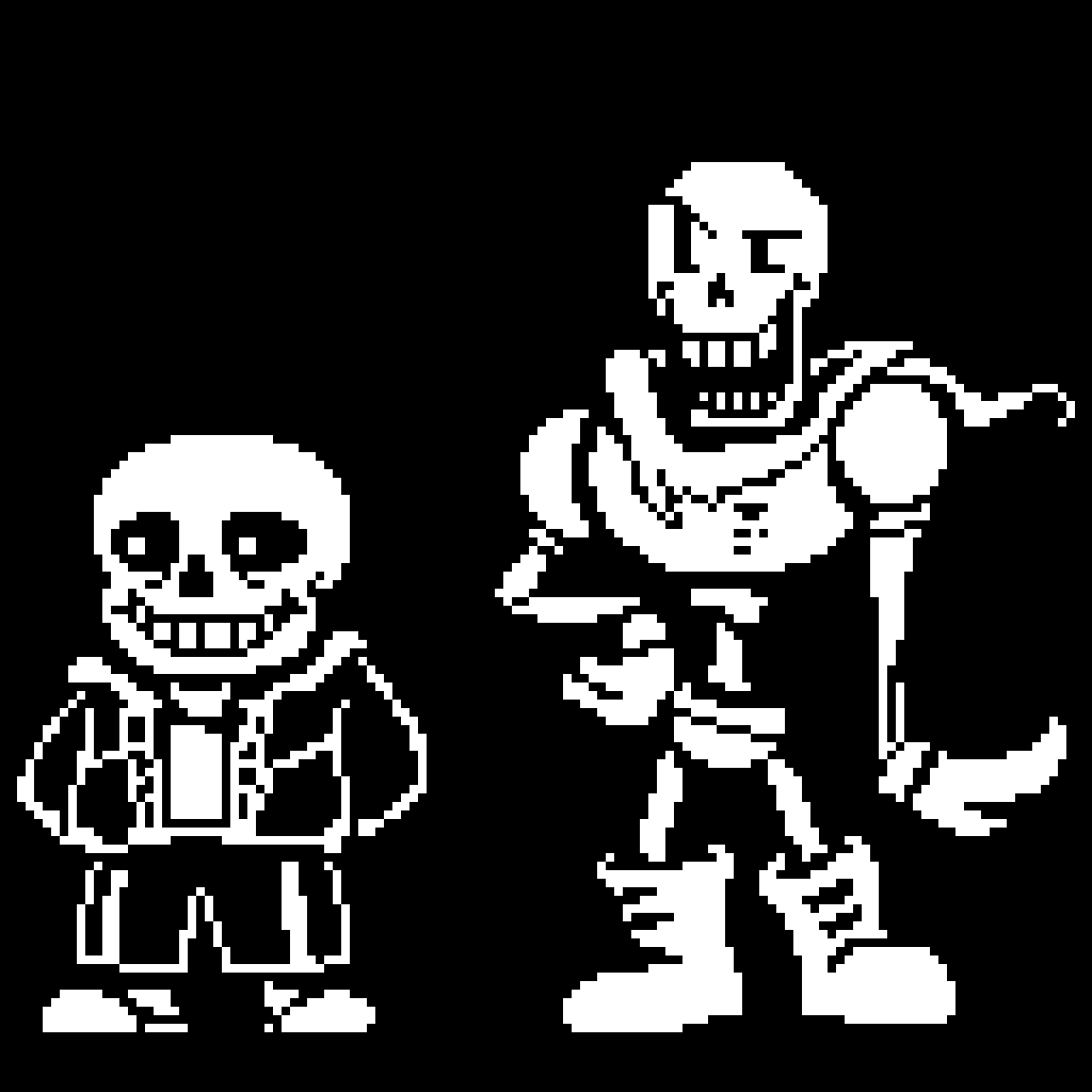 Pixilart - Sans and Paps Side Angle by Werdna-5002