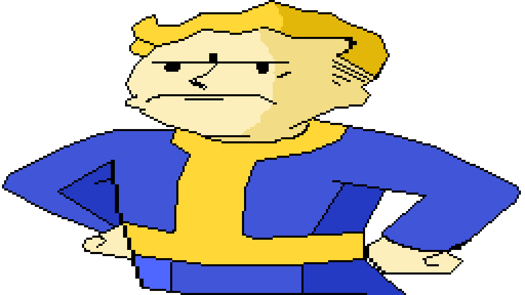 Editing Triggered vault boy! - Free online pixel art drawing tool ...