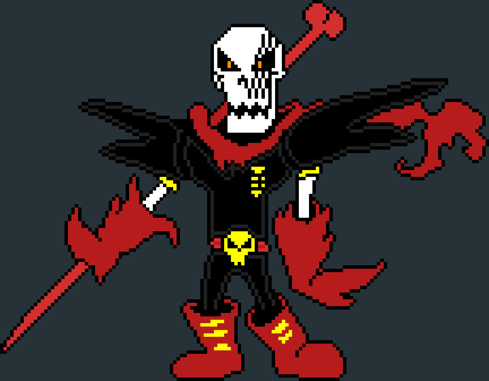 Pixilart - SSF RED Papyrus Colored by BurningCherry10