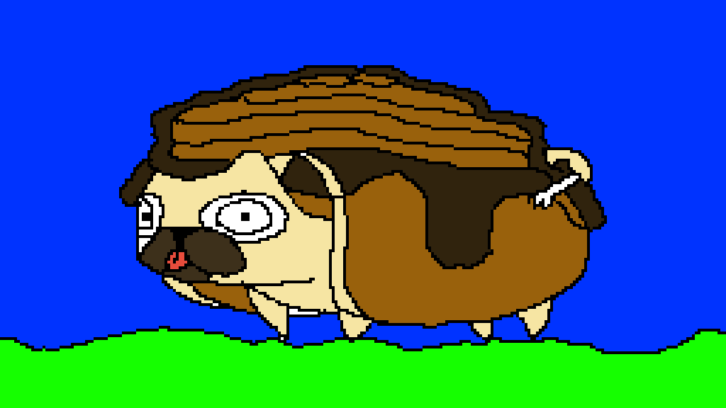 Pixilart - Pug- pancake by Angelsnowflakes