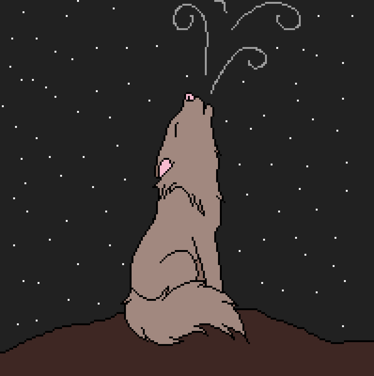 Editing Howling wolf - Free online pixel art drawing tool - Pixilart