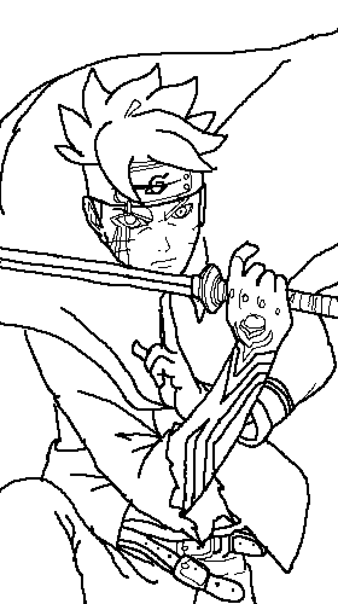 Pixilart - Boruto Uzumaki Base by BaseMaker14