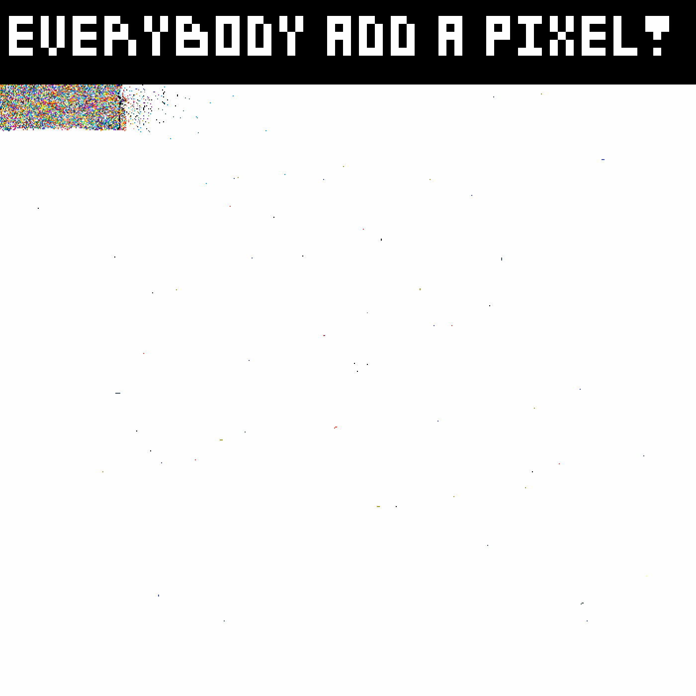 Pixilart - EVERYONE ADD A PIXEL by Gradybestboy