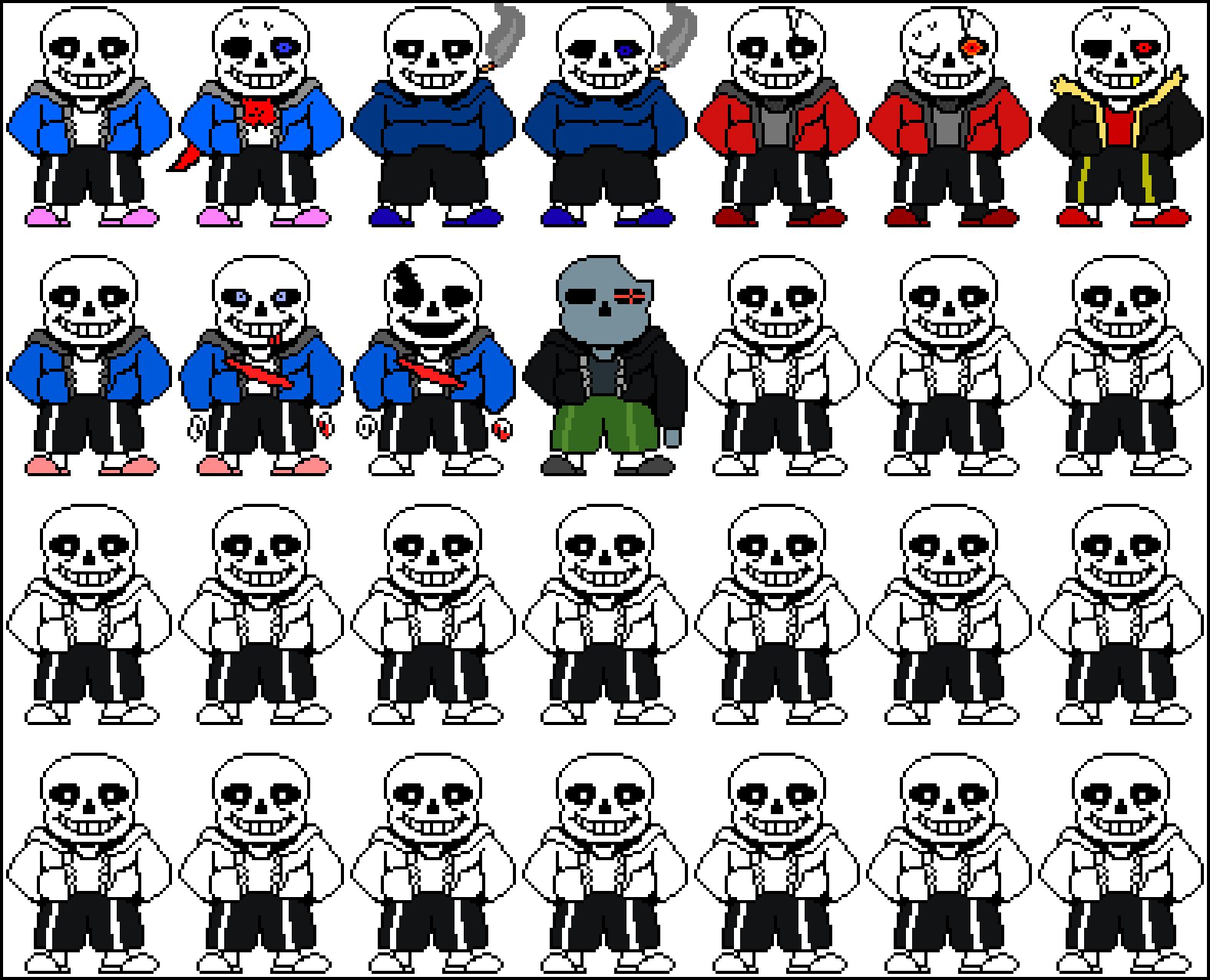 Editing King death sans - Free online pixel art drawing tool - Pixilart