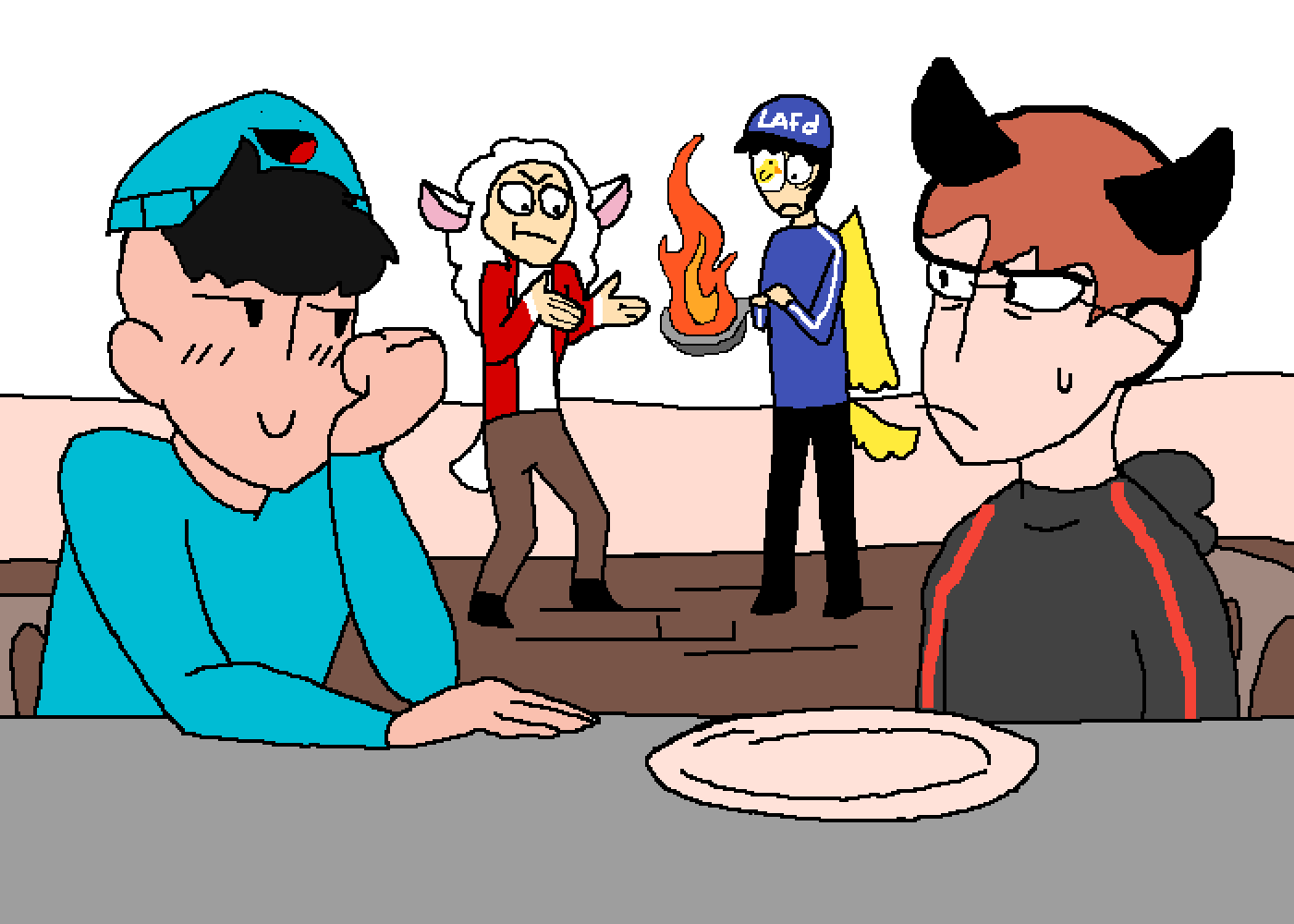 Pixilart - Dinner date Collab by KMAT2