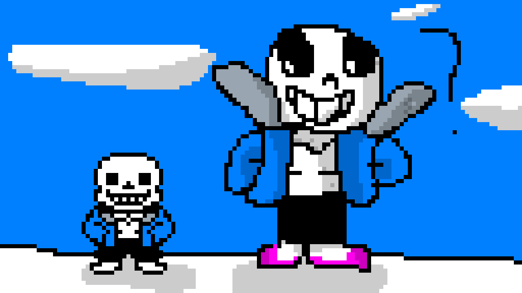 Pixilart - sans and mini sans by julaino