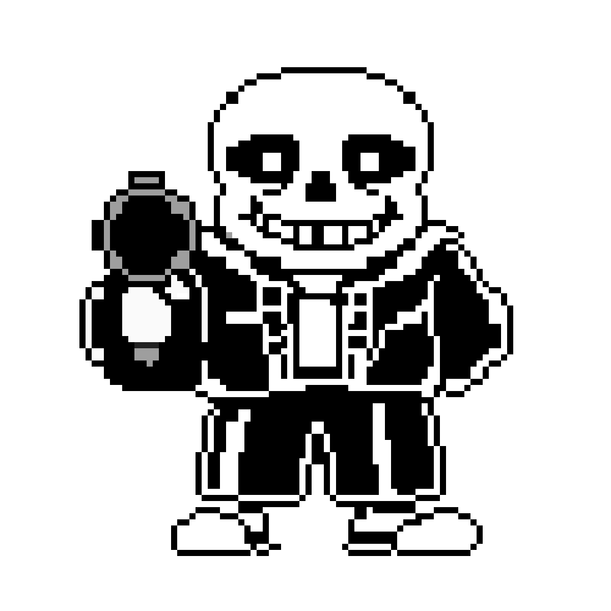 Pixilart - Editable Sans With A Gun by T-e-m-m-i-e