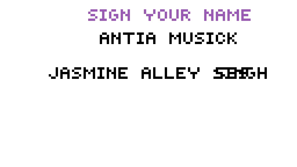 Editing sign your name - Free online pixel art drawing tool - Pixilart