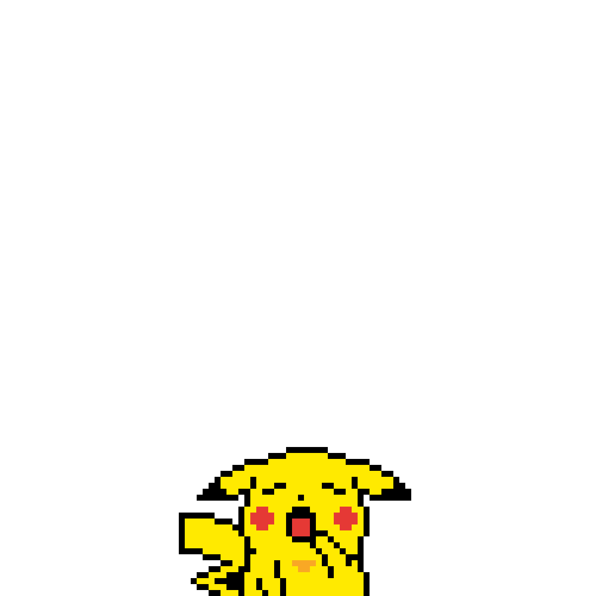 Pixilart - Yawning Pikachu by Anonymous