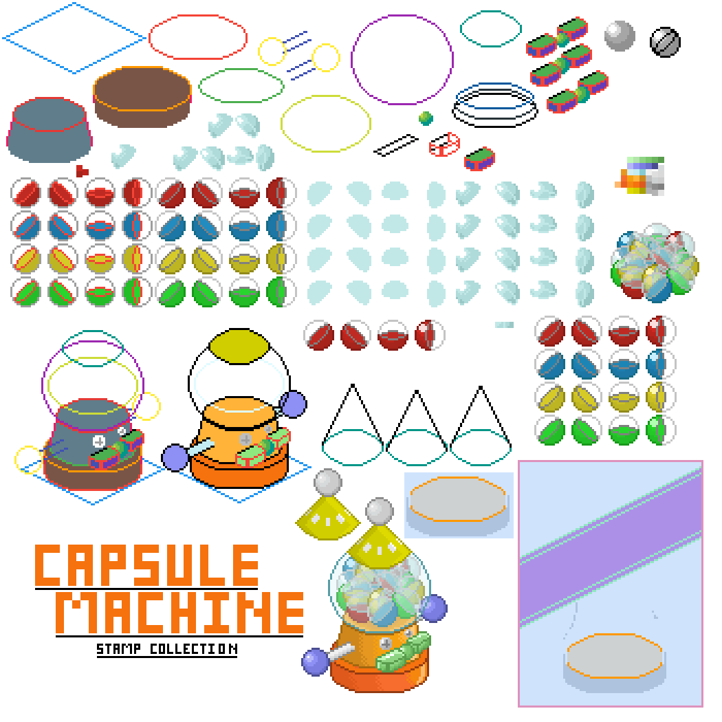 Pixilart - Capsule Machine Stamp Collection by Lava4267