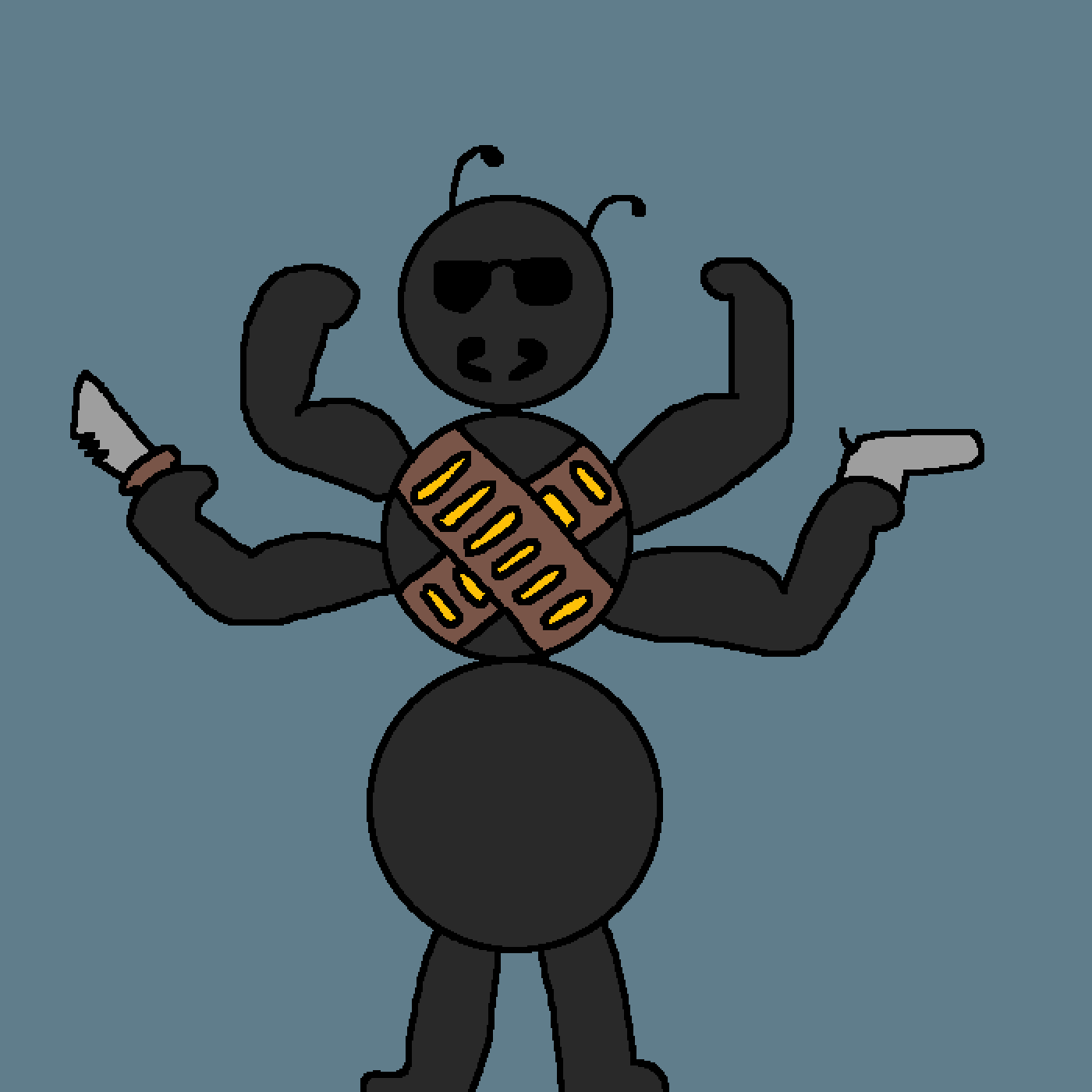 Pixilart - Buff Brock the bullet ant by CresentMoonhead