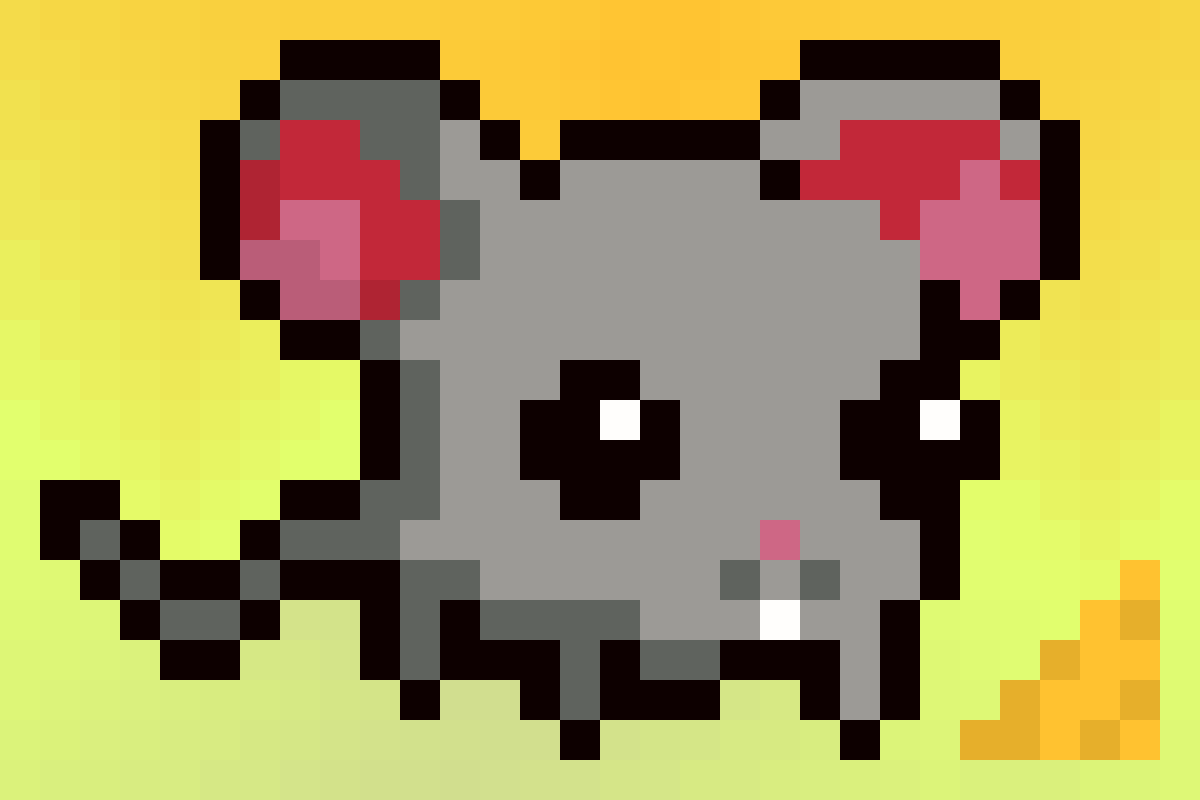 Pixilart - Mouse With Cheese by PlXlL-ART