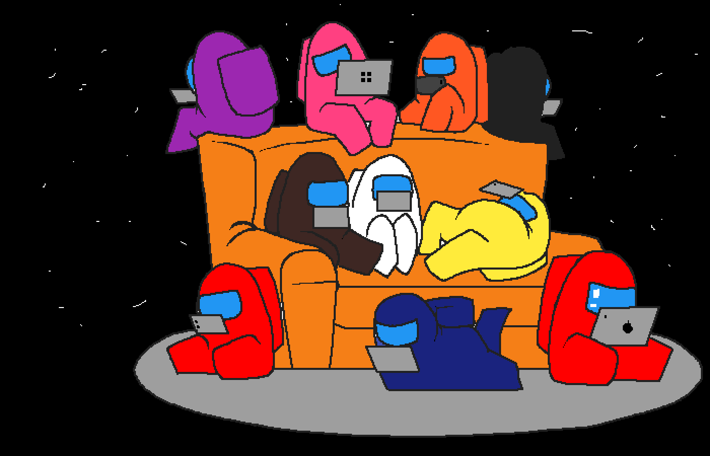 Editing Among us lobby - Free online pixel art drawing tool - Pixilart