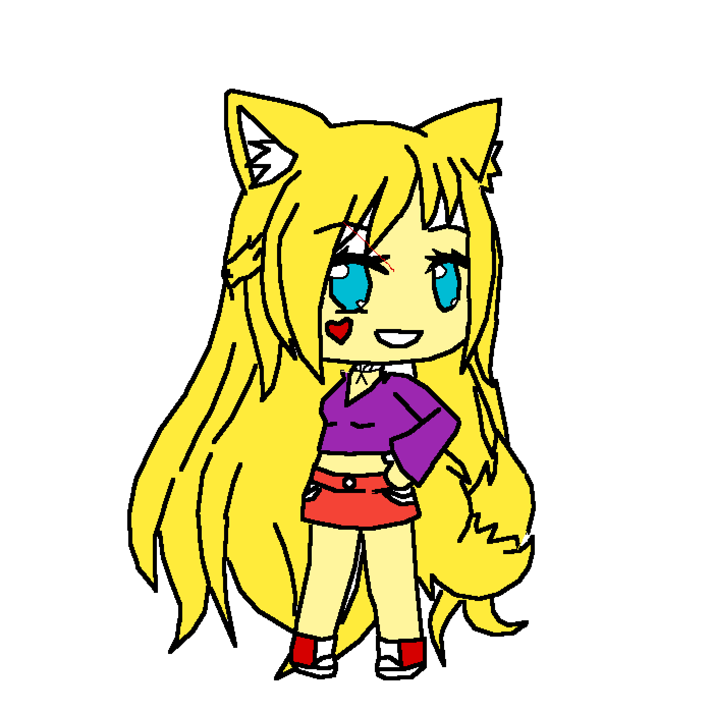 Editing gacha life girl 6 - Free online pixel art drawing tool - Pixilart