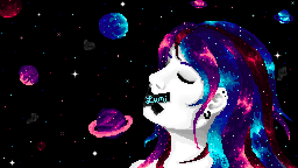 Pixilart - Galaxy (Profile Pic) by Lumiierex