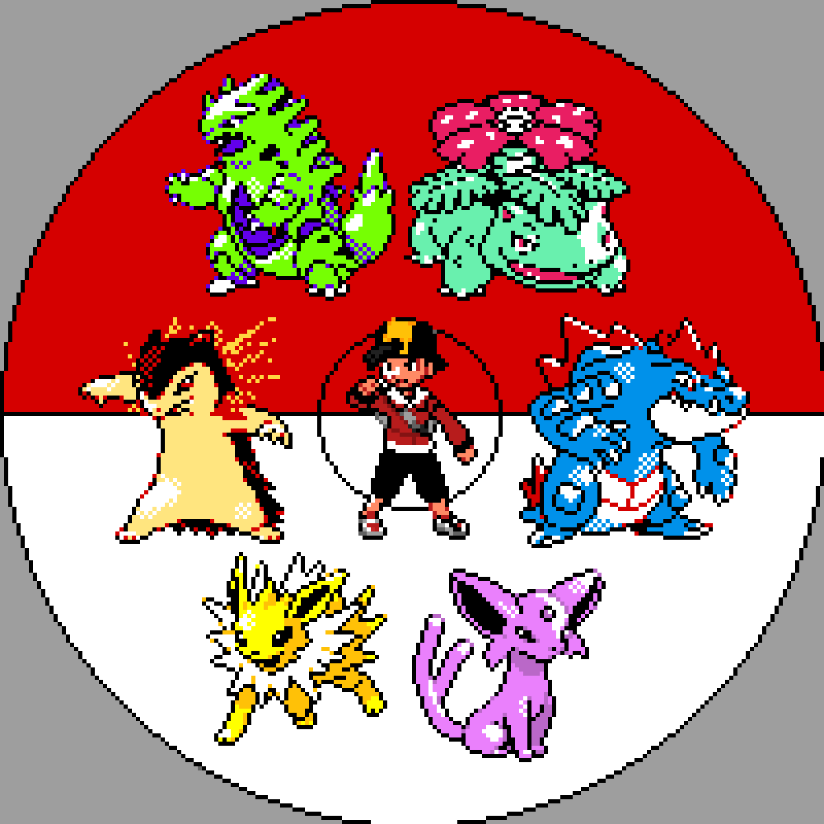 Editing My first pokemon team - Free online pixel art drawing tool ...