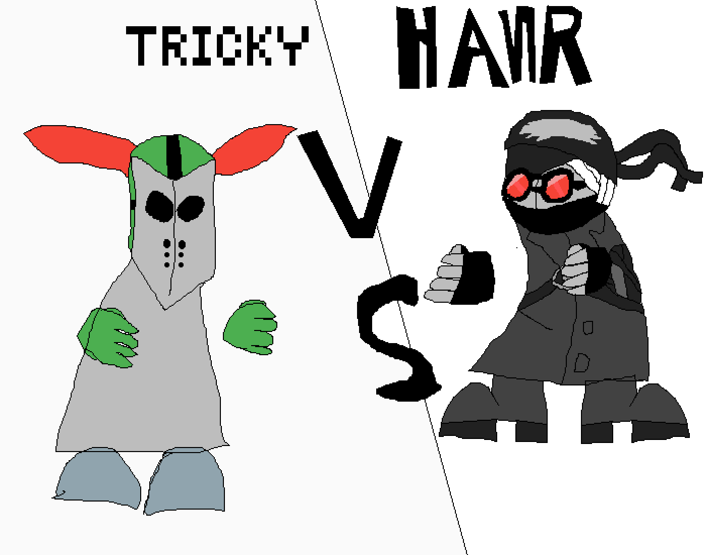 Pixilart - hank vs tricky by pxil-art-FOX