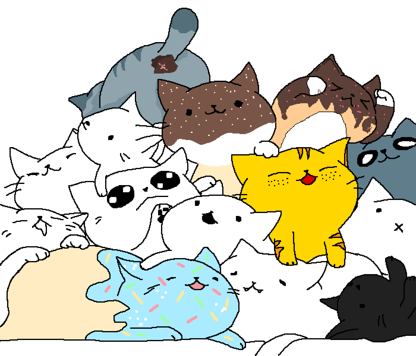 Editing Gray Cat - Free online pixel art drawing tool - Pixilart