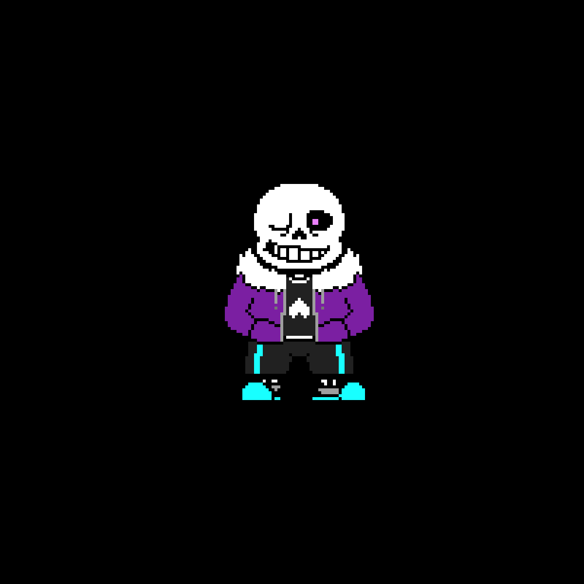 Pixilart - Sans Battle Sprites 1 col by bakeybones