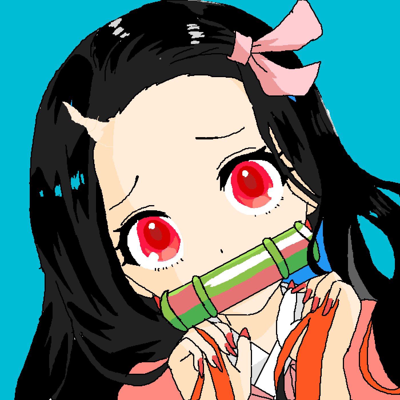 Editing demon slayer - Free online pixel art drawing tool - Pixilart