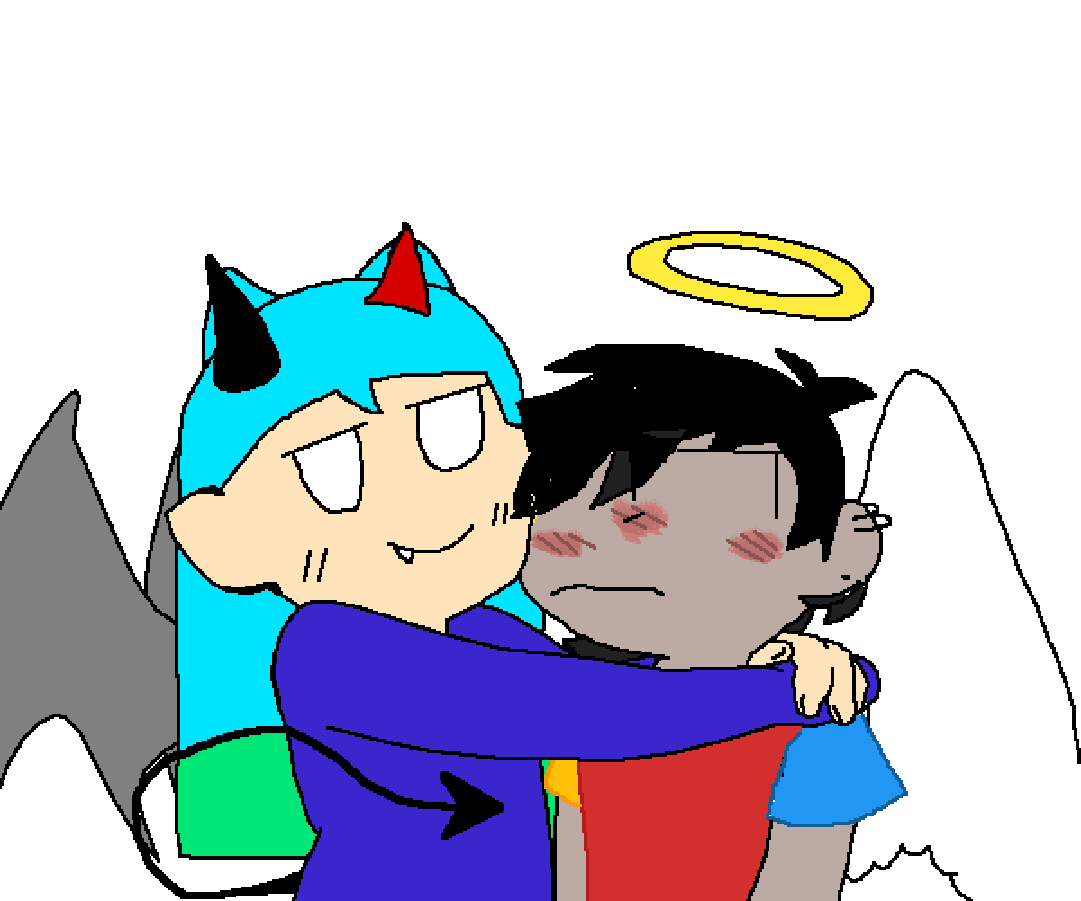 Pixilart - hug by cheddargirl