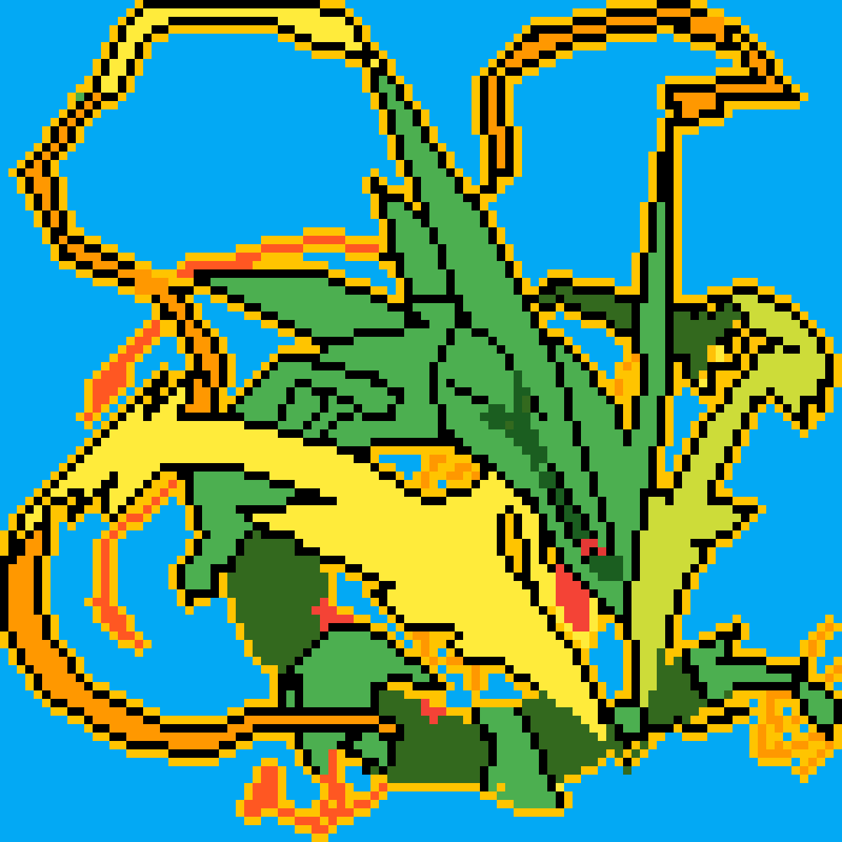 Editing Mega Raquaza - Free online pixel art drawing tool - Pixilart