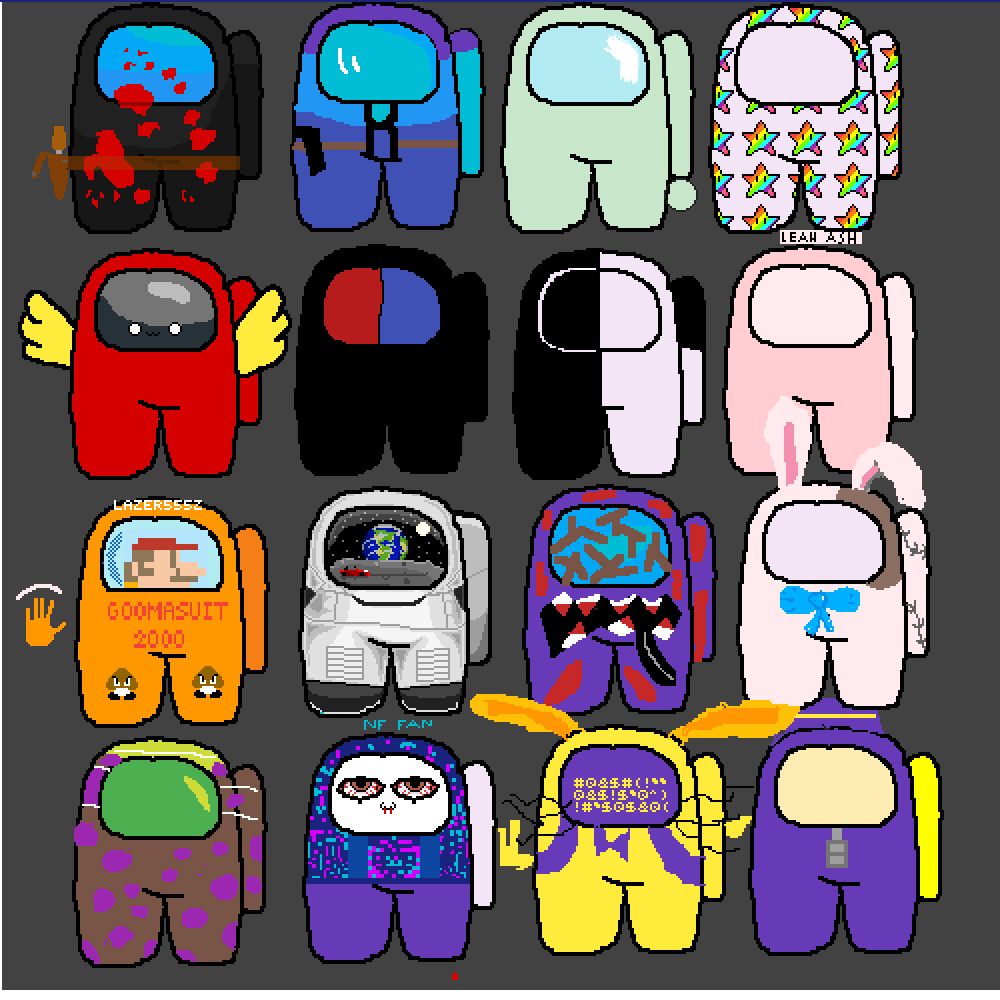 Editing AMONG US characters - Free online pixel art drawing tool - Pixilart