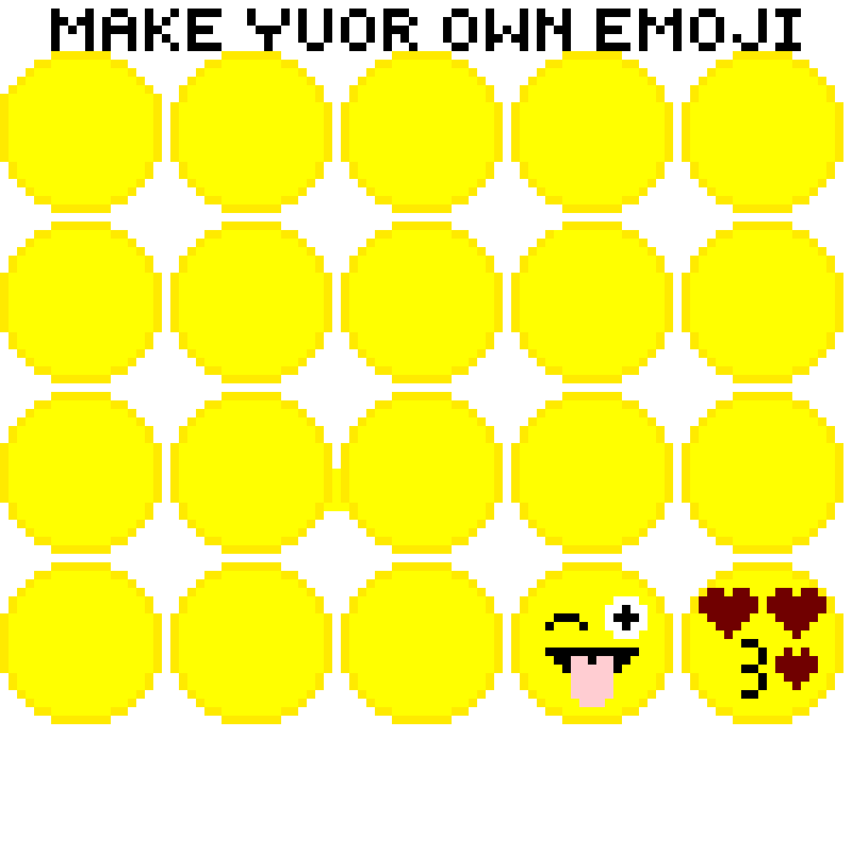 Editing Make a emoji - Free online pixel art drawing tool - Pixilart