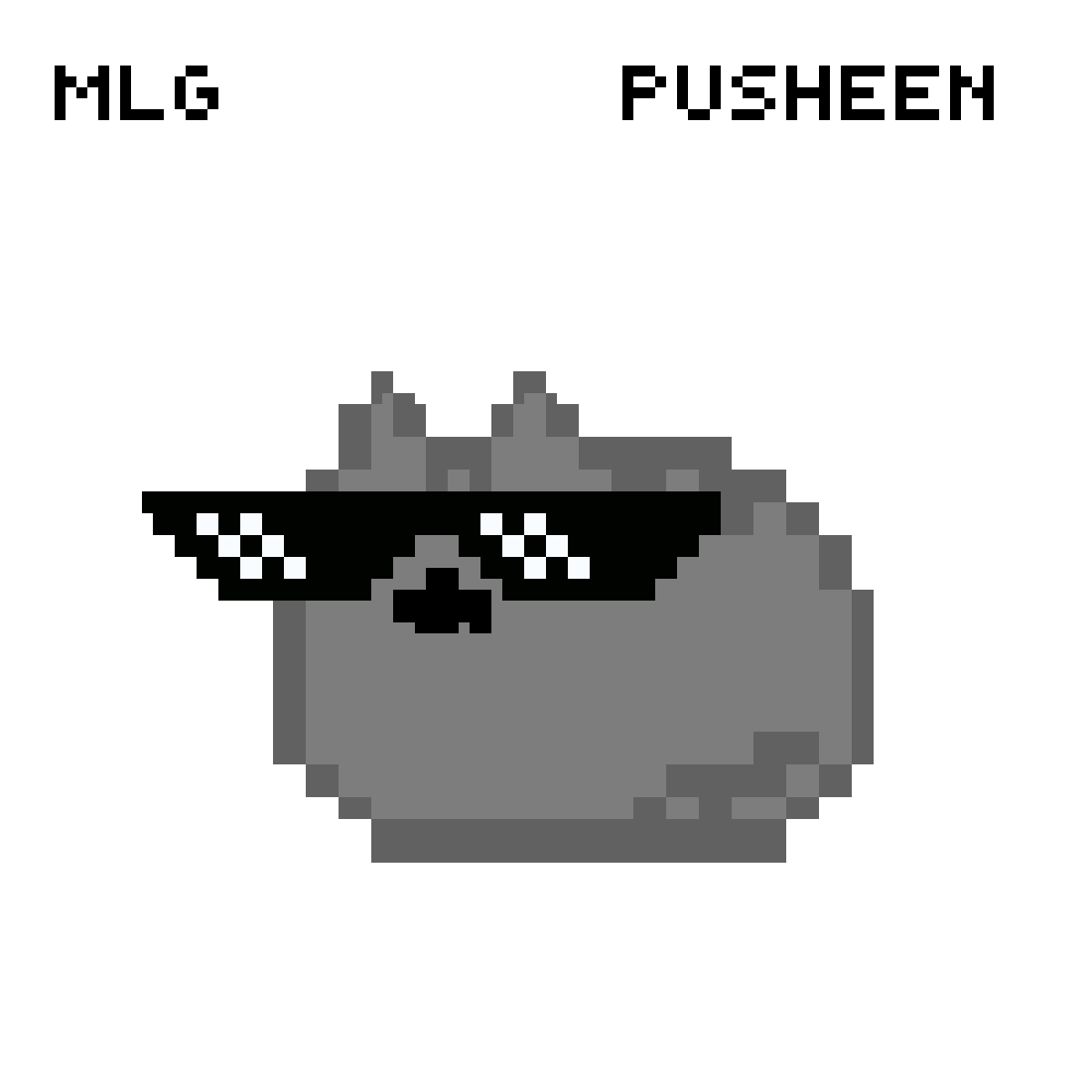 Editing MLG PUSHEEN - Free online pixel art drawing tool - Pixilart