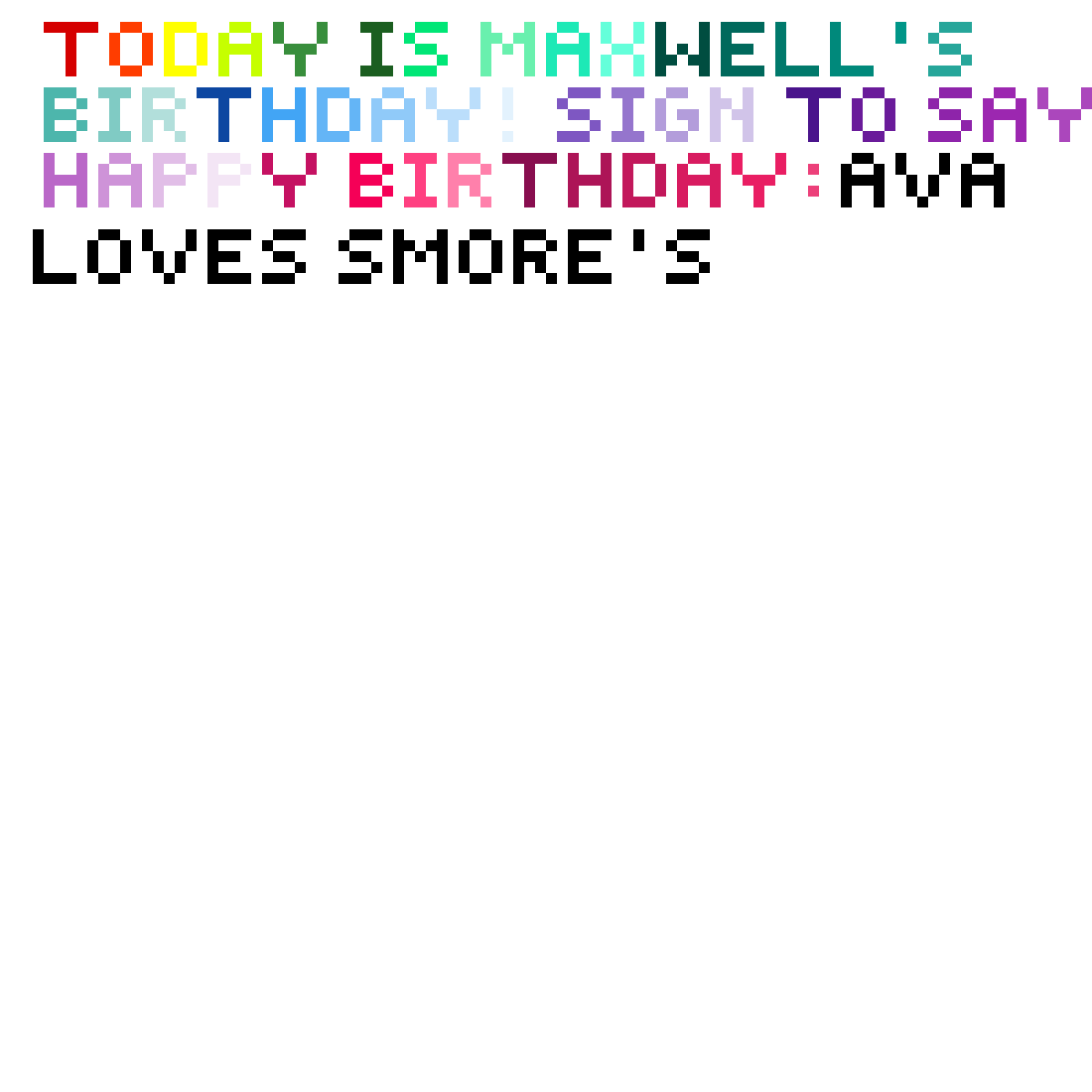 Editing Happy Birthday - Free online pixel art drawing tool - Pixilart
