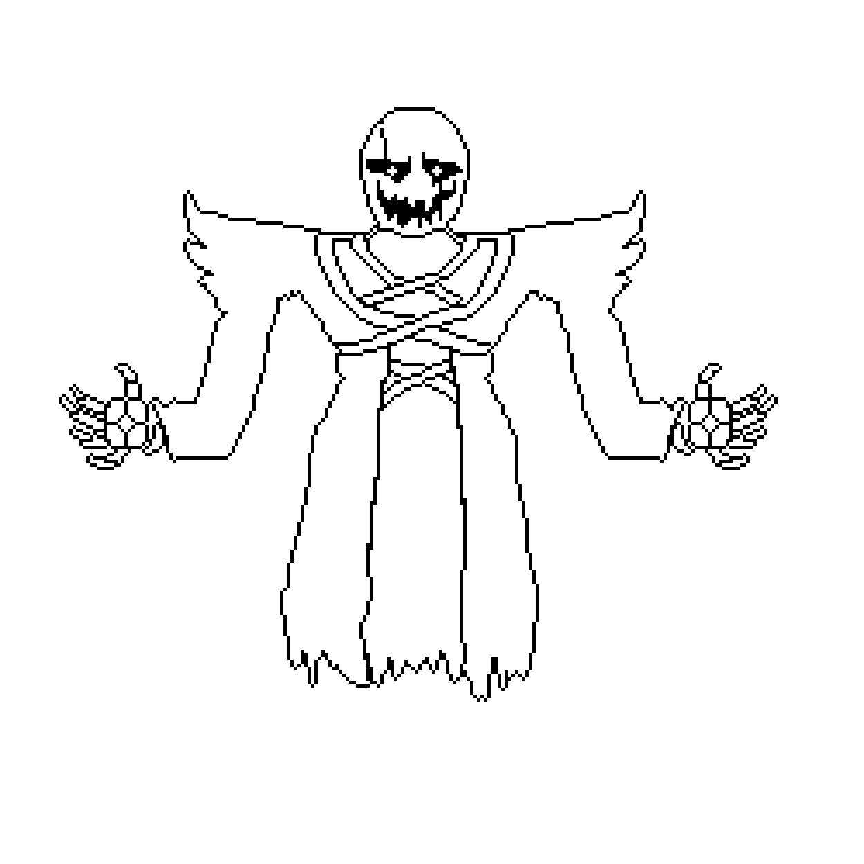 Pixilart - X Gaster Base by CoolSkeleton97