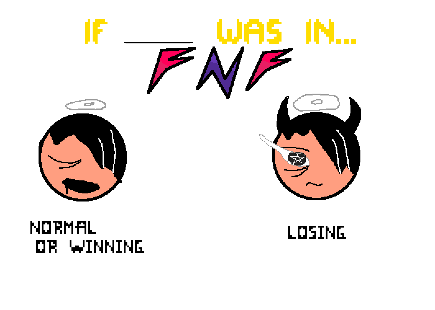 Pixilart - FNF winning losing by bluefreddy2020