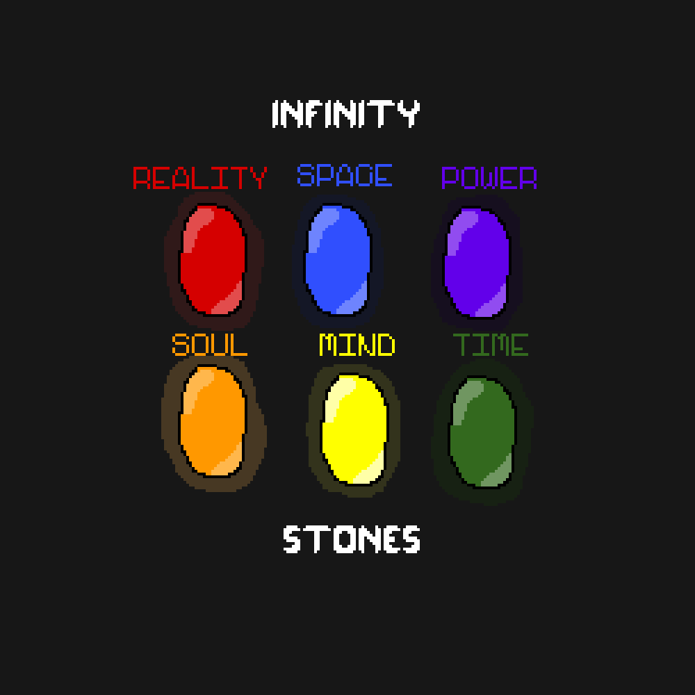 Pixilart - INFINITY STONES!!! by Sherlokiarty