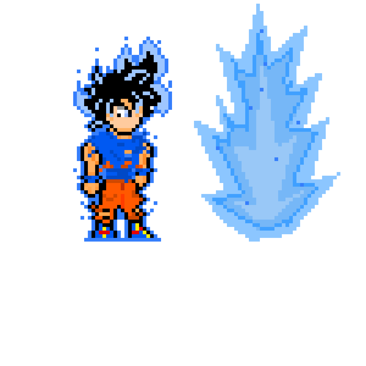 Pixilart - Goku Ultra Instinct by Ennard-Gamer34