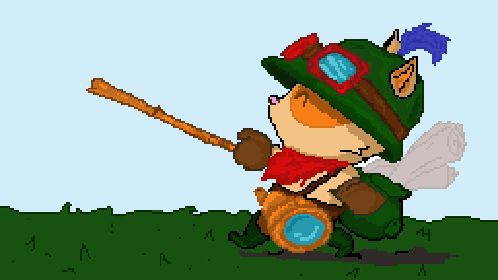 Editing Teemo. - Free online pixel art drawing tool - Pixilart