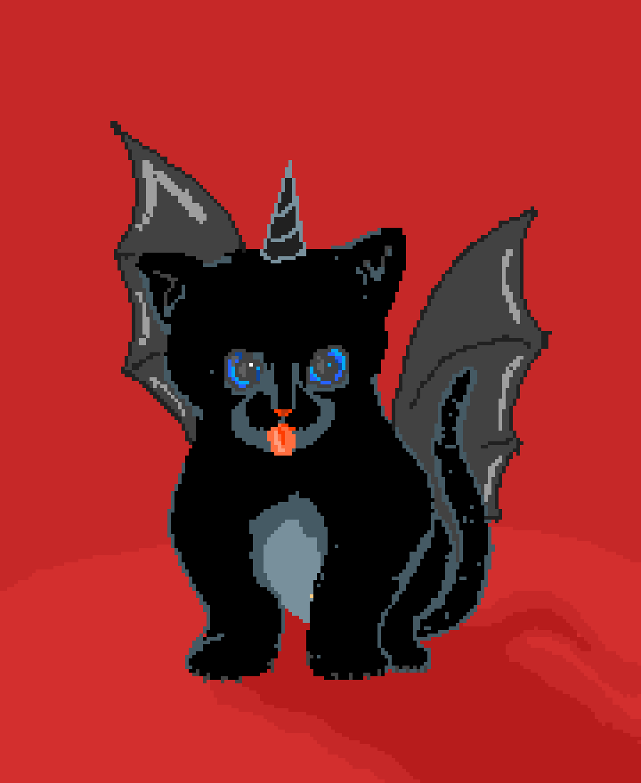 Pixilart - Cat winged by Kingfisher