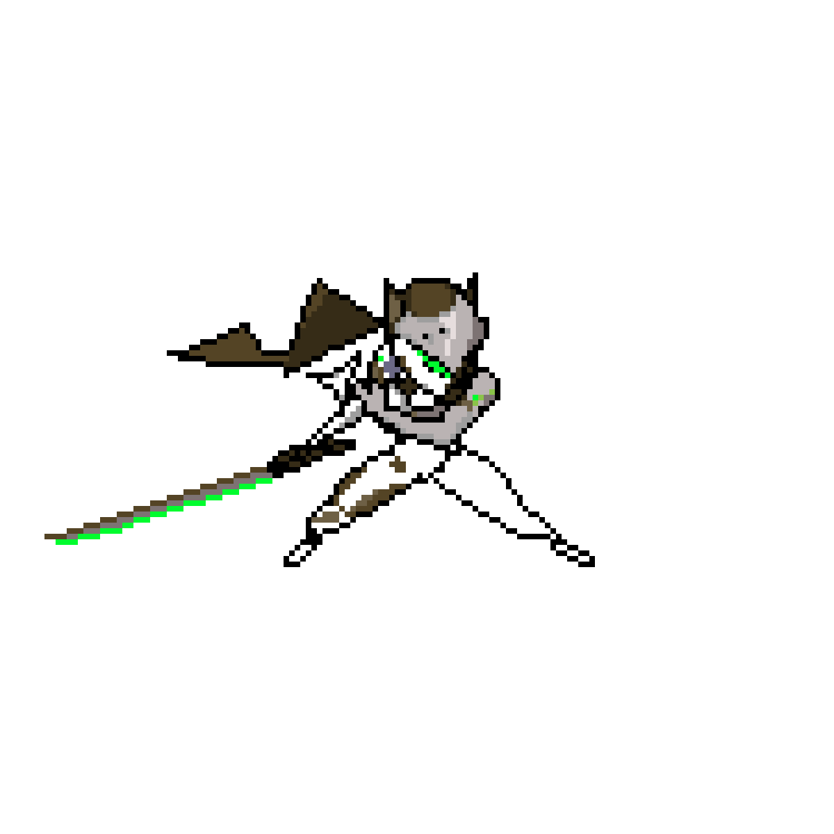 Pixilart - genji pixel by ToxicXF
