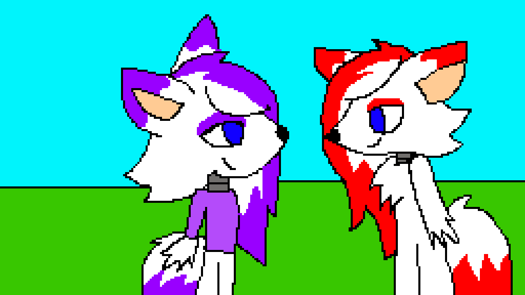 Pixilart - Sparky the fox girl and Sparky the fox X3 by Bluefirelover