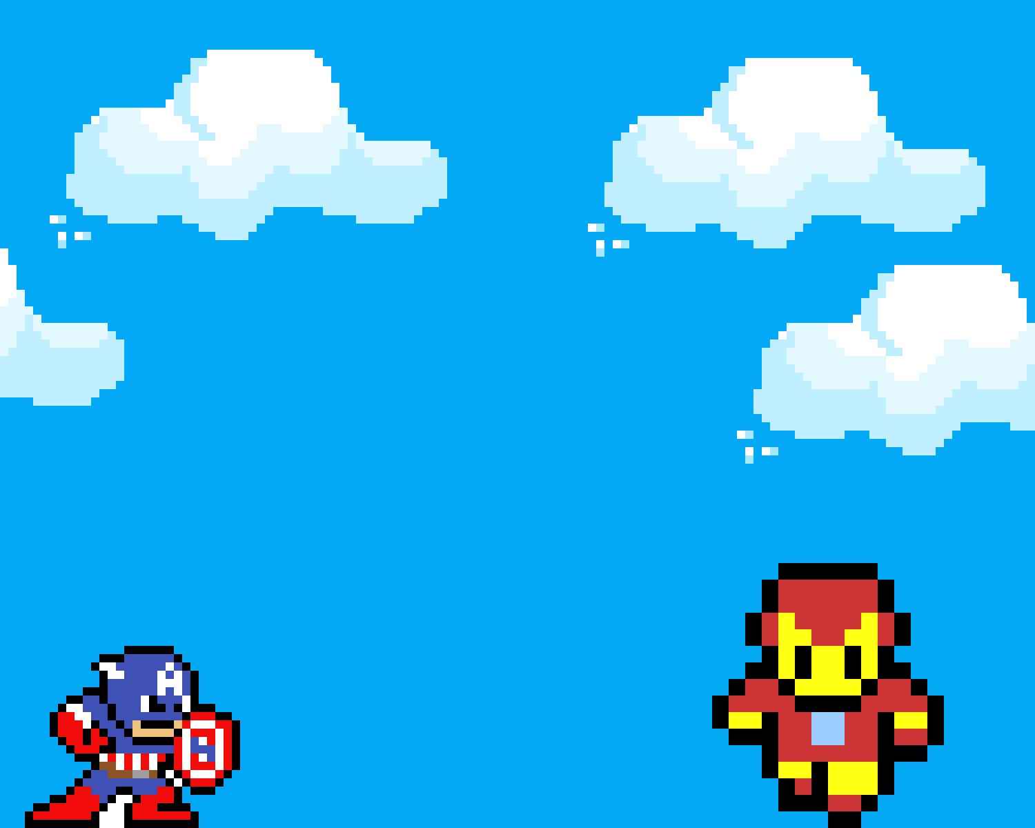 Pixilart - Captain America vs stark by Sonic-the-blue