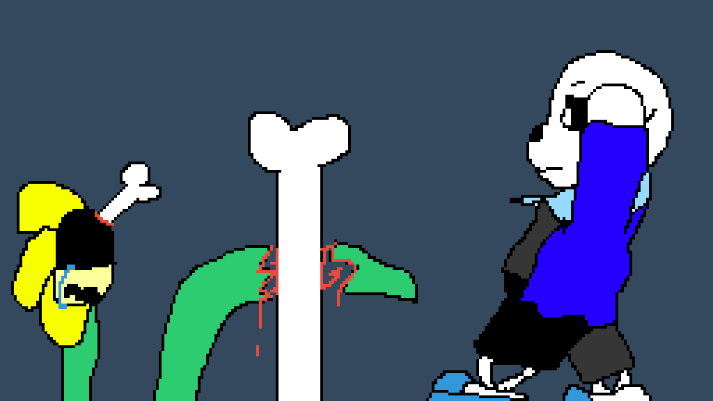 Pixilart - Flowey vs Sans contests by Foxy2409