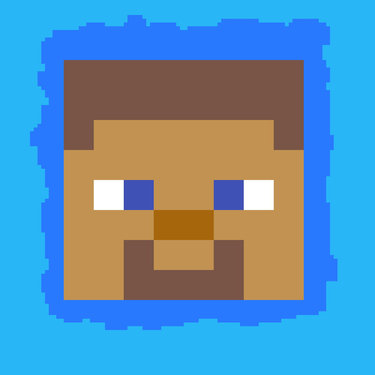 Minecraft Steve Face Pixel Art