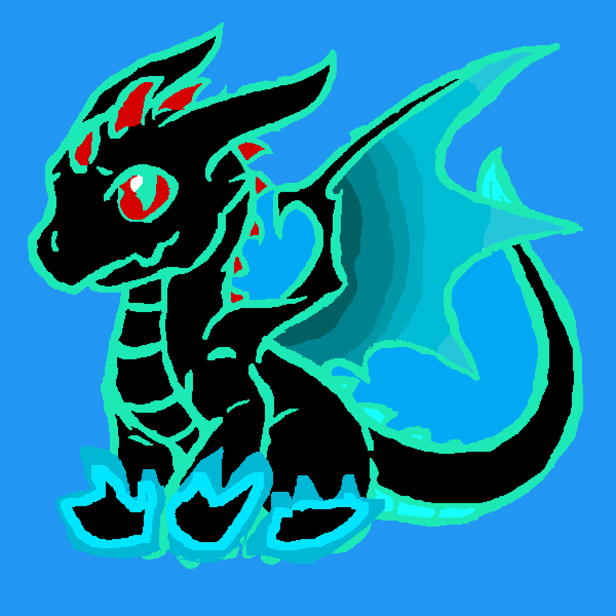 Cute Easy Dragon Pixel Art