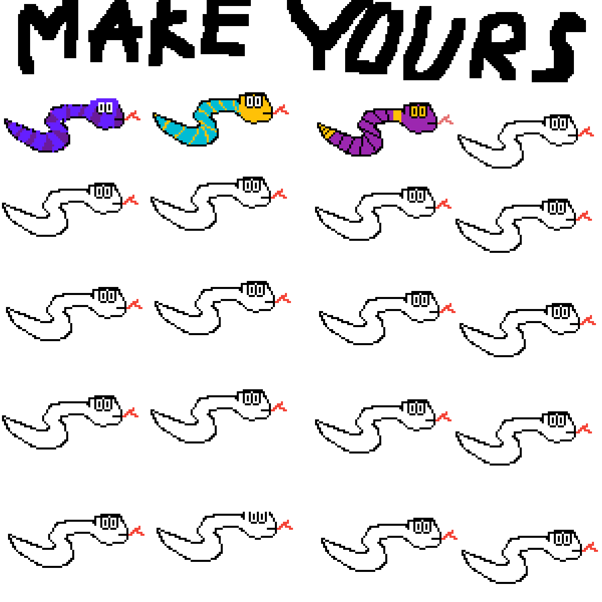 Editing Ekans - Free online pixel art drawing tool - Pixilart